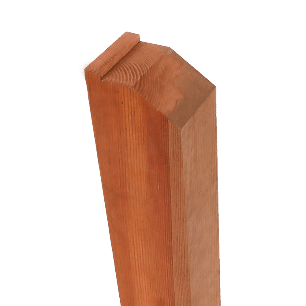 Cequence Redwood Fence Post – Profiled Top - Contemporary Fencing