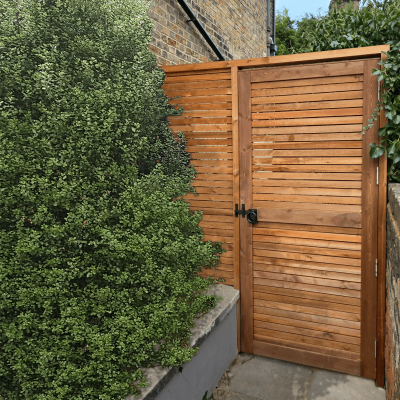 Venetian Gate | Scandinavian Redwood | Contemporary Fencing